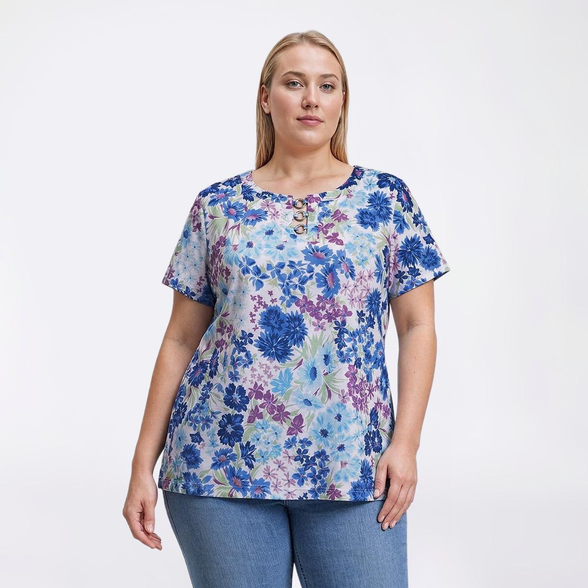Click here for Plus Size Preswick & Moore(R) Short Sleeve Garden... prices